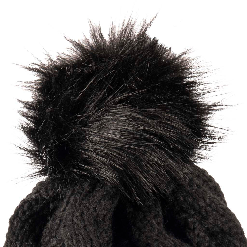 Stay Cozy & Chic with Aran Cable Pom Pom Hat | Traditional Cable Knit ...