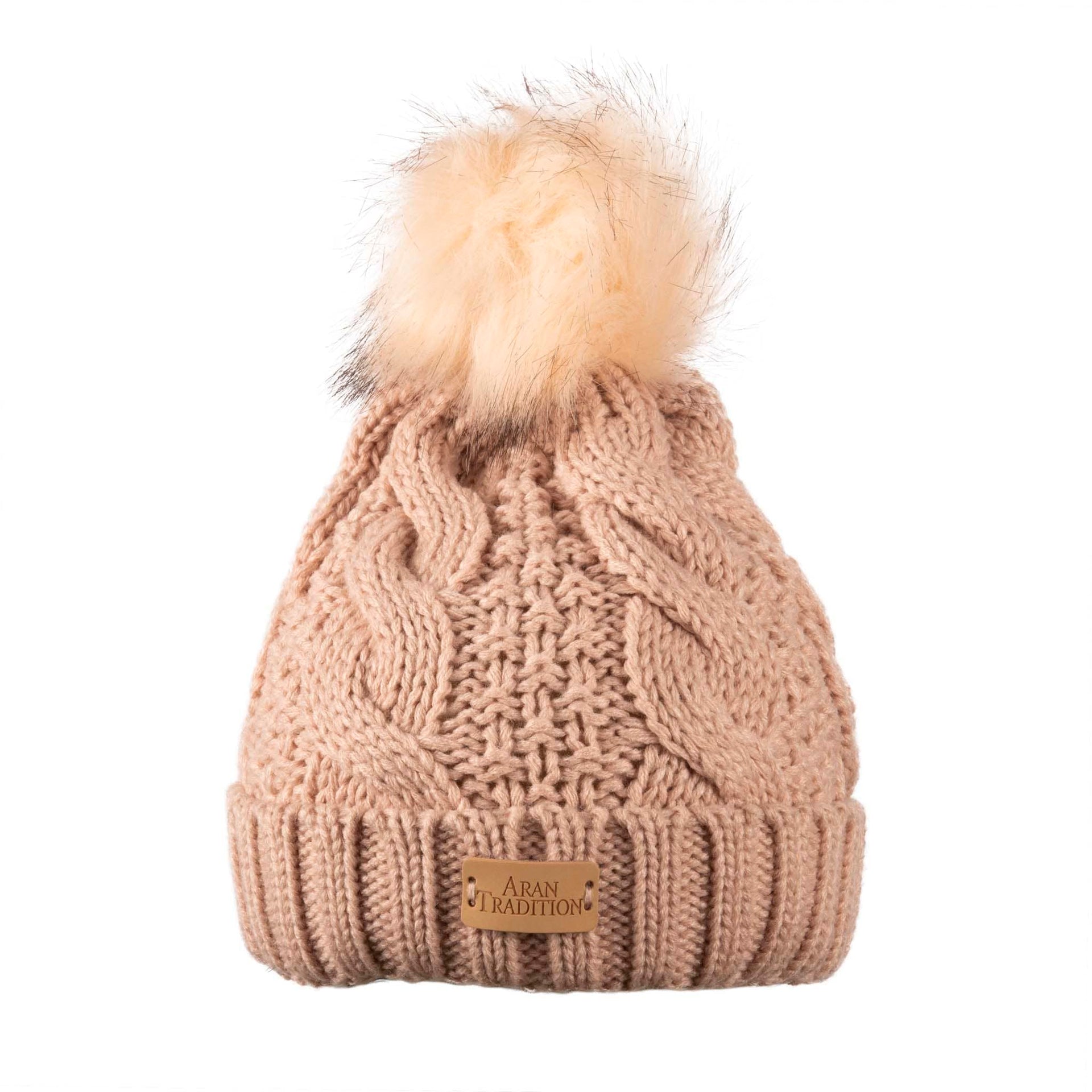 Stay Cozy & Chic with Aran Cable Pom Pom Hat | Traditional Cable Knit – Aran Traditions